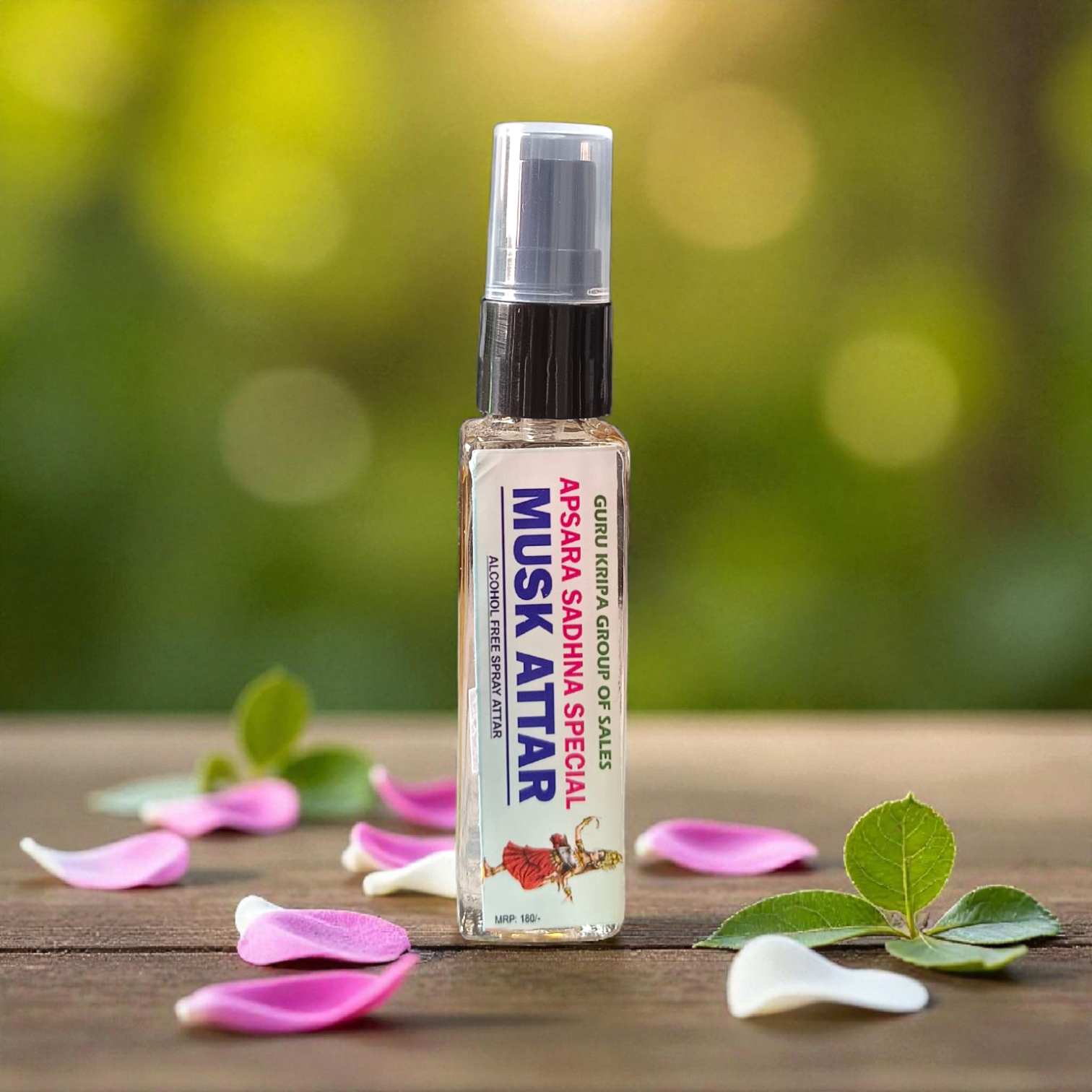 Musk Spray Attar 25ML | Apsara Sadhna Alcohol Free Attar – GuruPujan